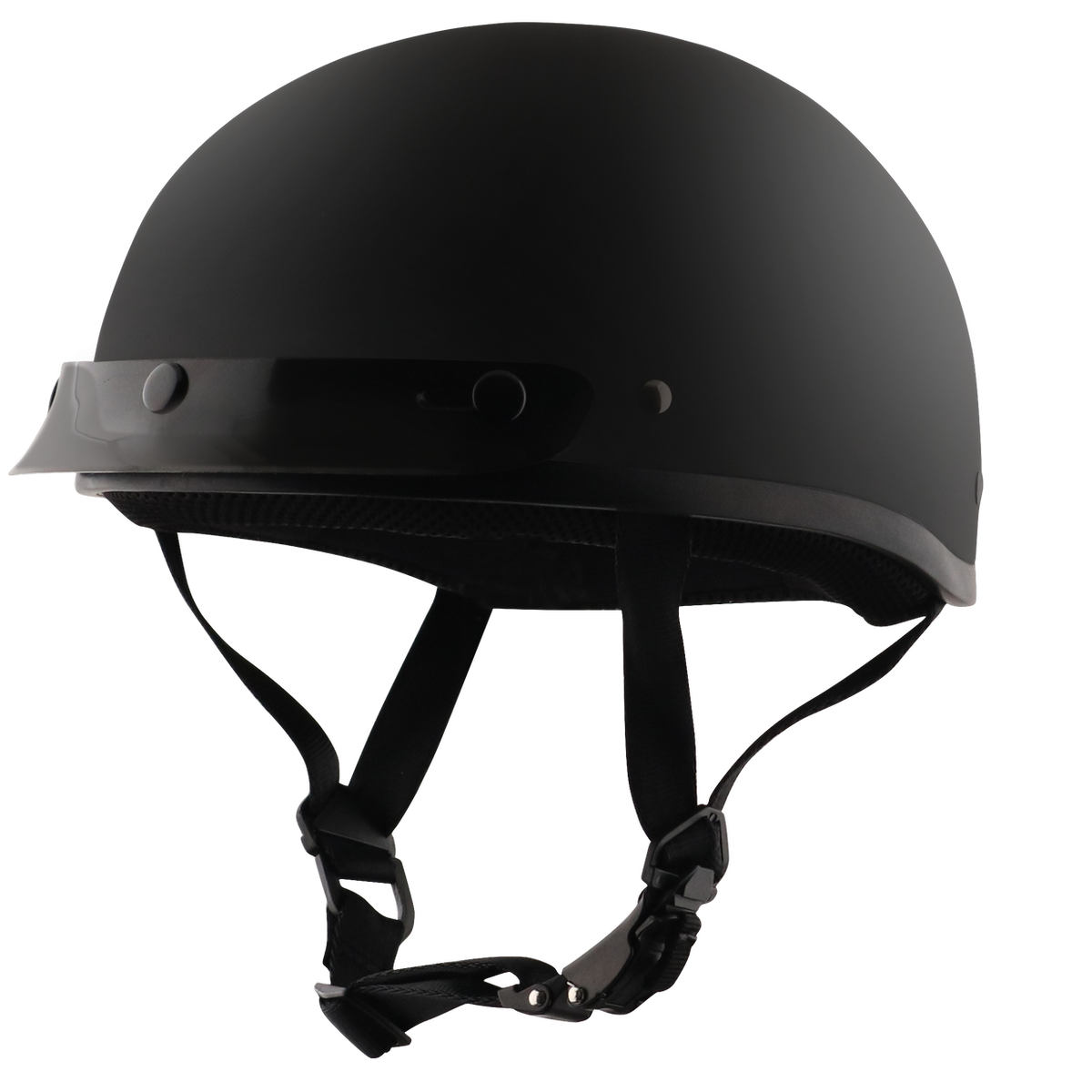 Detour Helmets D.O.T. Flat Black Half Helmet for Motorcycle Riders wit ...