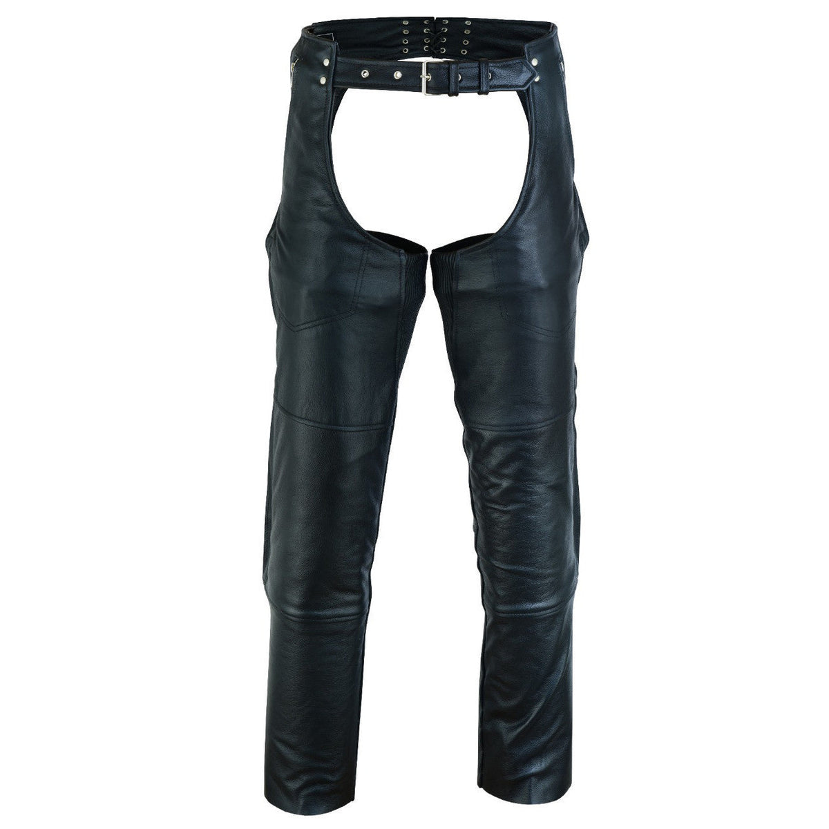 Men and Women Black Four Pocket Biker Leather Chaps – Vance Leathers Retail